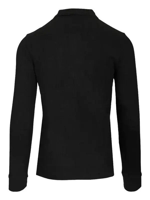 Polo Ralph Lauren Pony-embroidered Long-sleeve Polo Shirt - Black