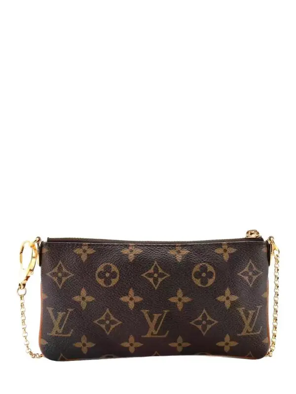 LOUIS VUITTON Milla Pochette Monogram Canvas Clutch Bag - Brown