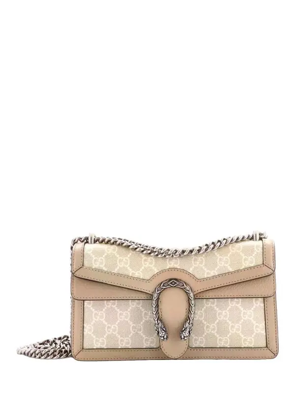 Gucci Dionysus Gg Coated Canvas And Leather Shoulder Bag - Neutrals