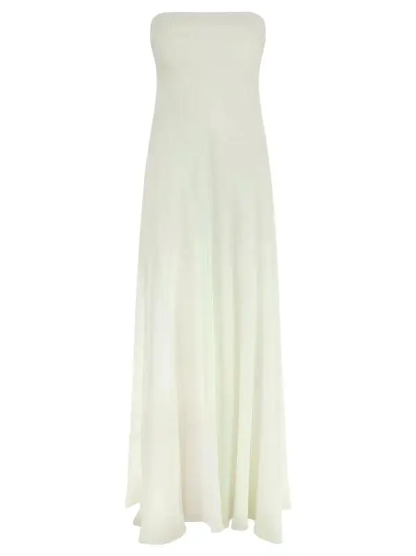 GIOVANNI BEDIN Off-the-shoulder Silk Dress - White