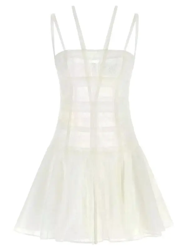 GIOVANNI BEDIN Lace Bustier Mini Dress - White
