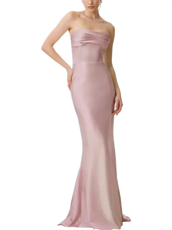 FRAMBOISE Lyris Strapless Maxi Dress - Pink