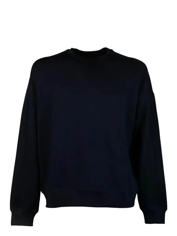 OWN Logo Embroidered Dropped Shoulder Sweater - Blue