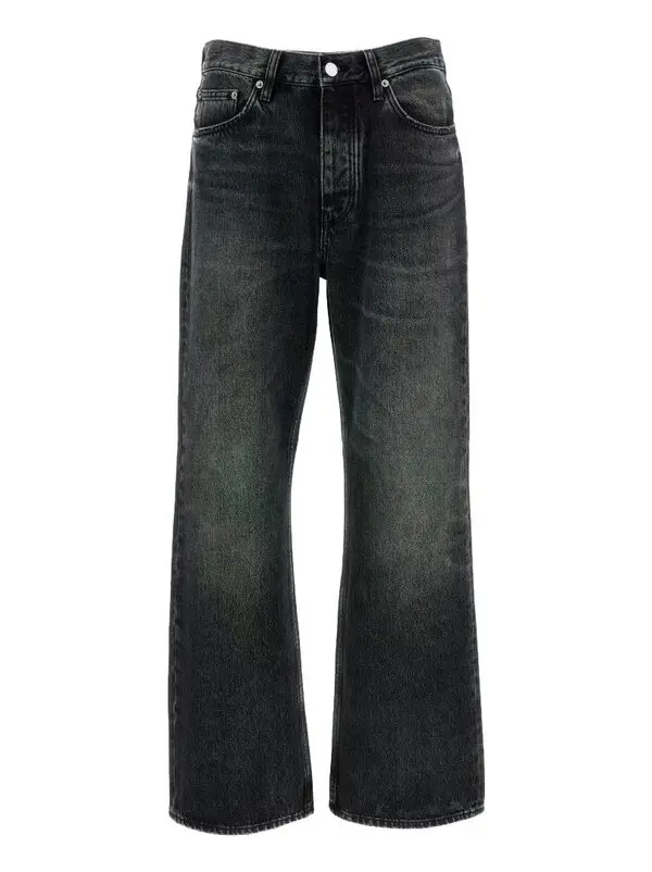 SUNFLOWER Kick-flare Raw-denim Jeans - Black