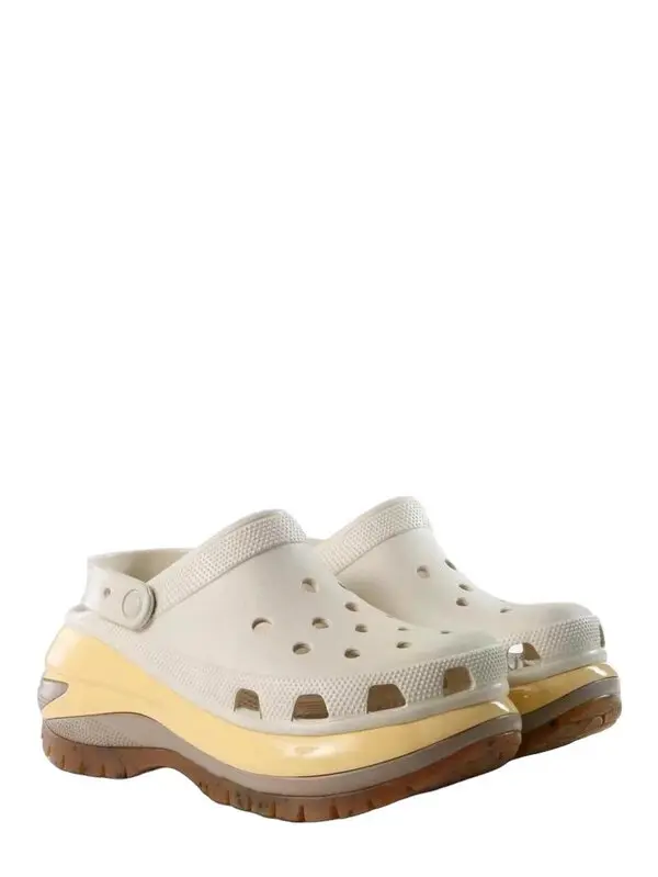 CROCS Mega Crush Perforated Mules - Neutrals
