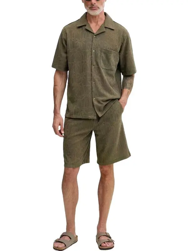 Guess Palm-tree Short-sleeve Shirt - Green