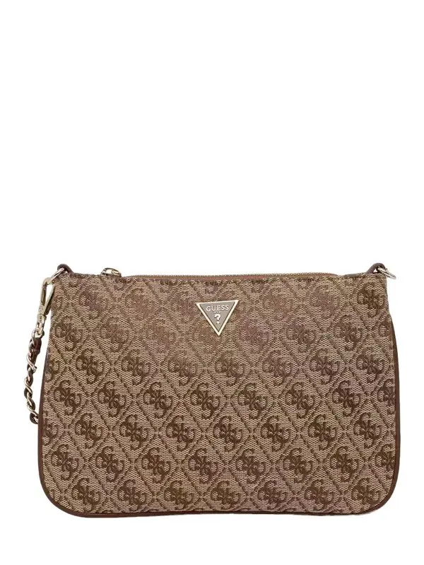 Guess 4g Monogram Print Chain-link Tote Bag - Brown