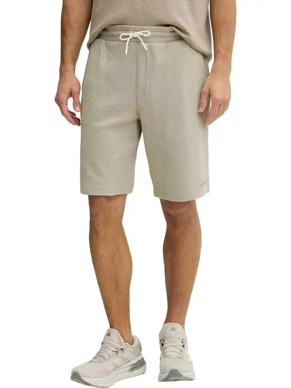 Guess Logo Detail Drawstring-waist Shorts - Neutrals