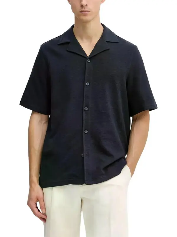 Guess Short-sleeve Camp-collar Shirt - Blue