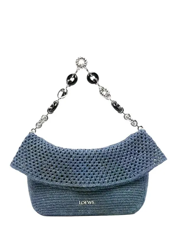 Loewe Crochet Chain-link Shoulder Bag - Blue