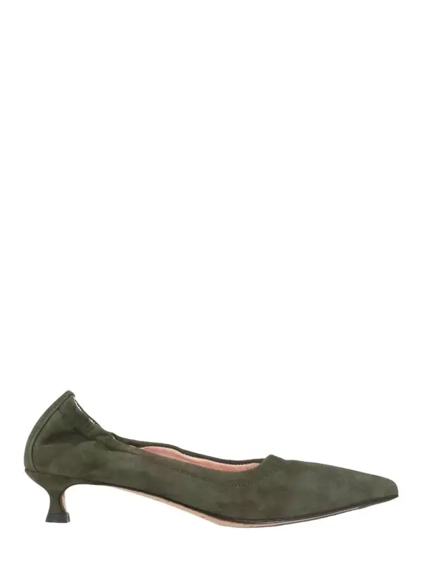 LA ROSE Elasticated Pointed-toe Pumps - Green
