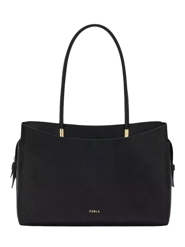 Furla Eris Leather Tote Bag - Black