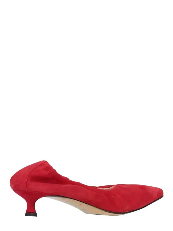 LA ROSE Elasticated Pointed-toe Pumps - Red