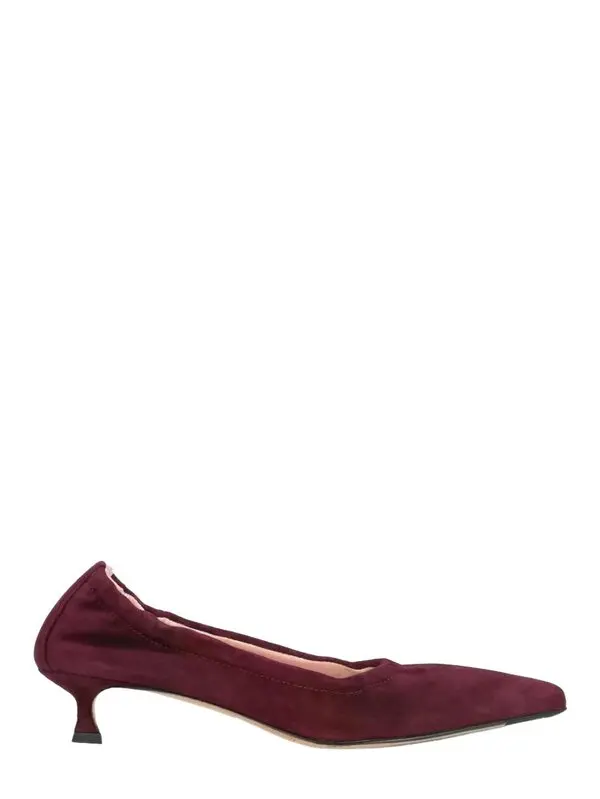 LA ROSE Elasticated Suede Pumps - Brown