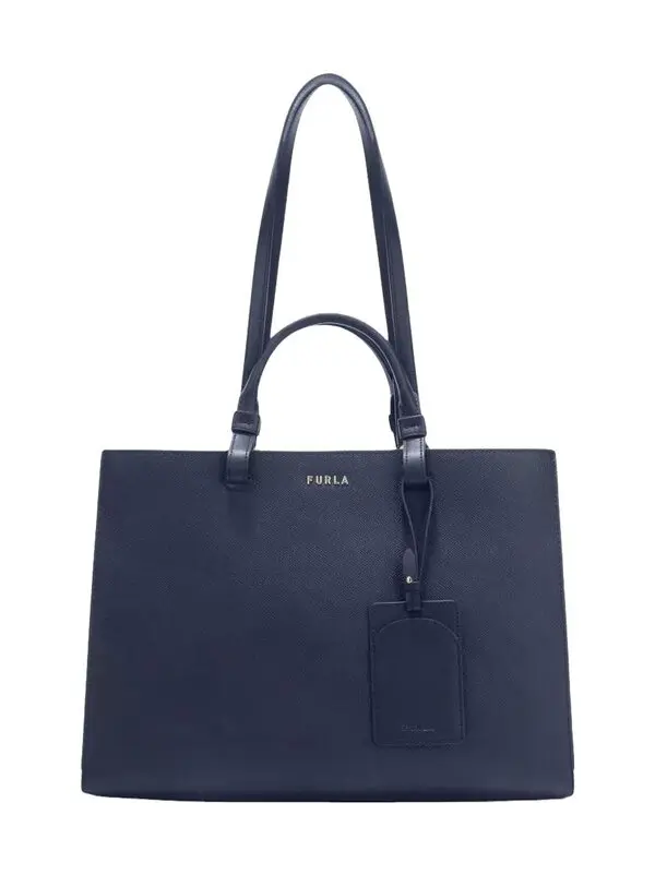 Furla Large Deva Leather Tote Bag - Blue