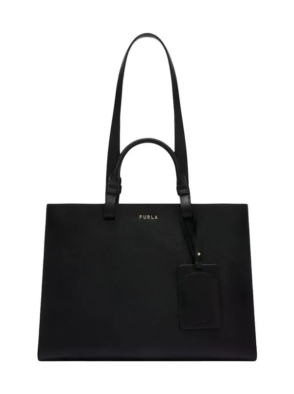 Furla Deva Logo-lettering Tote Bag - Black
