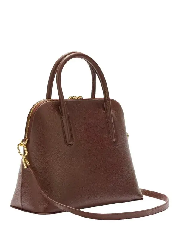 Furla S Atmosfera Dome Leather Tote Bag - Brown