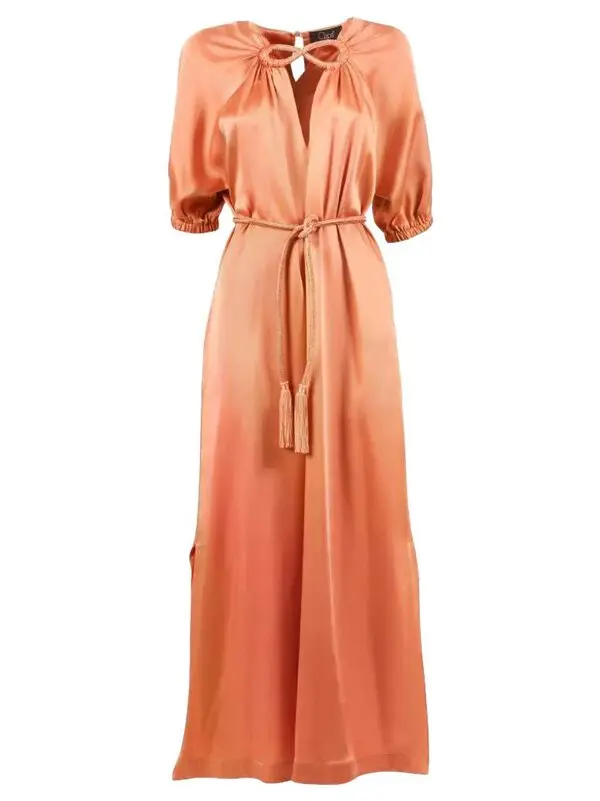 CLIPS Infinito Belted Maxi Dress - Orange