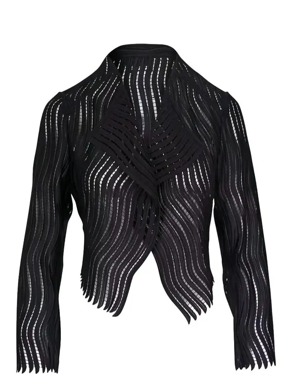 Akris Open-knit Cropped Jacket - Black
