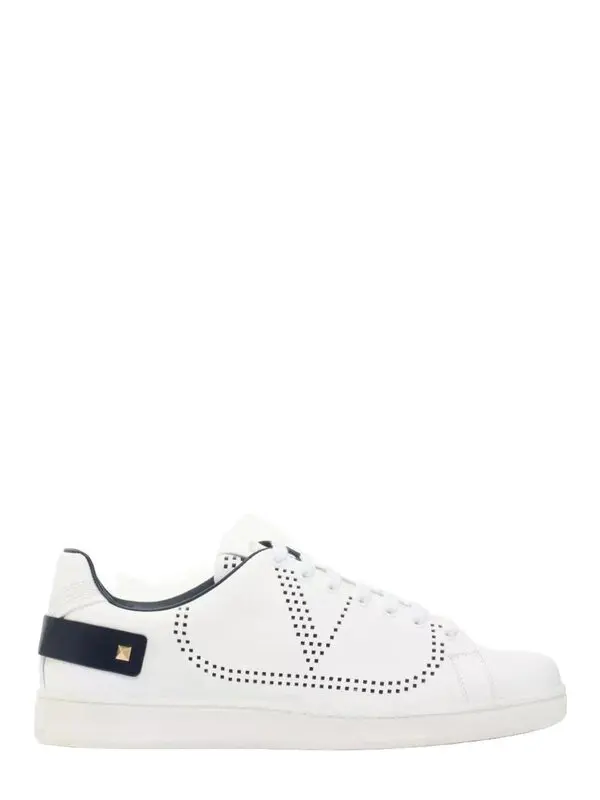 Valentino Garavani Backnet Calfskin Trainers - White