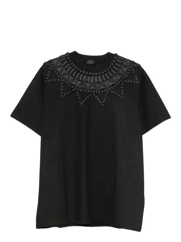 RAXXY Quilted Detail T-shirt - Black