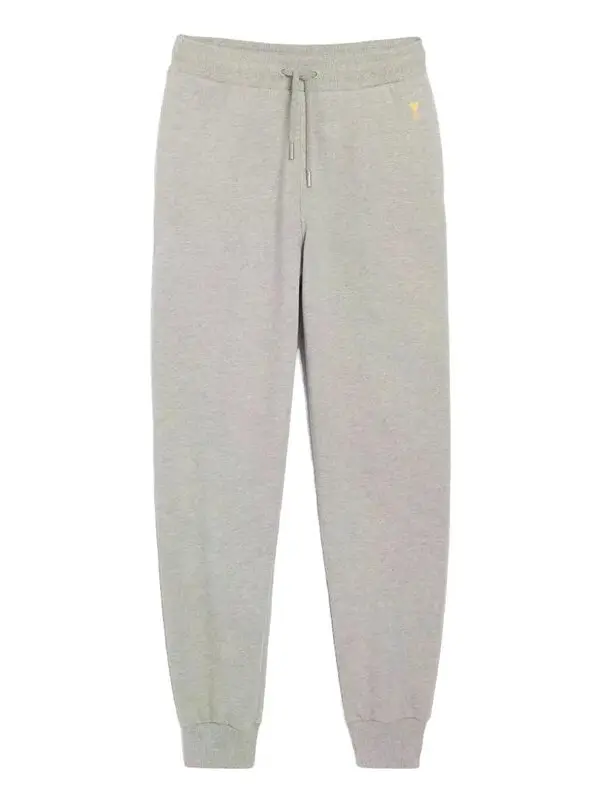 AMI Paris Cotton De Coeur Track Pants - Grey