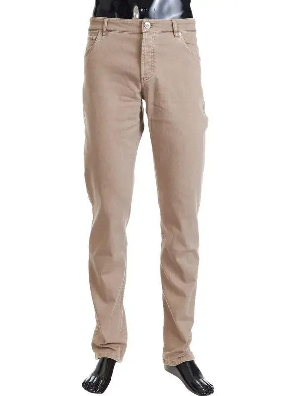 Brunello Cucinelli Mid-rise Straight-leg Jeans - Light Brown