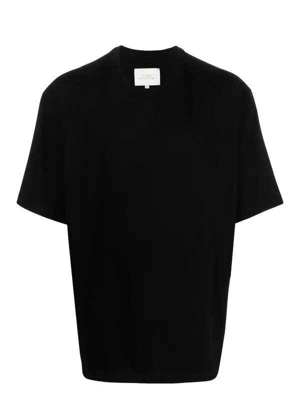 Studio Nicholson Lay Logo Printed Crewneck T-shirt - Black