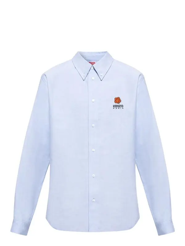 Kenzo Boke Flower Logo Embroidered Buttoned Shirt - No