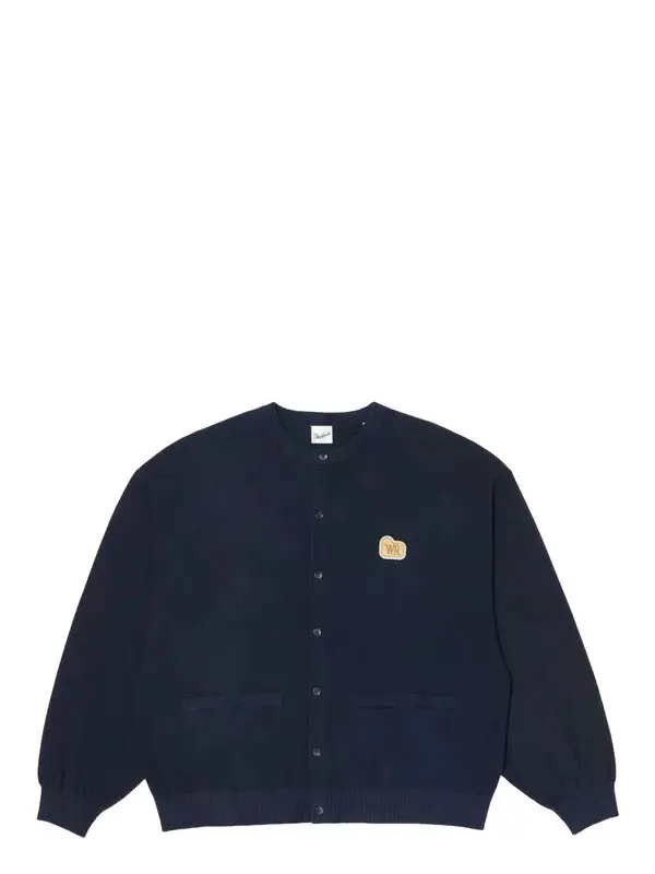 Woolrich Pique-knit Crew-neck Cardigan - Blue