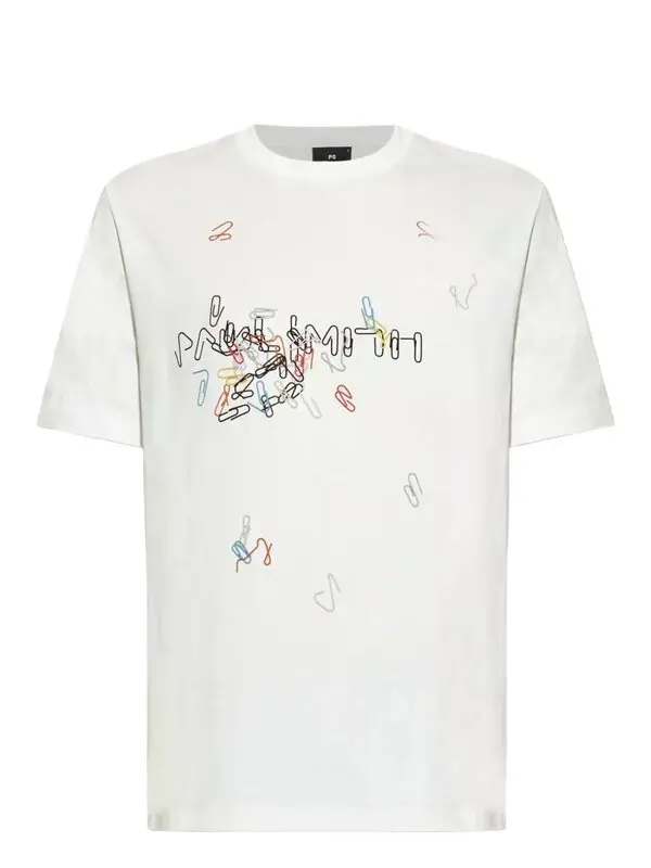 Paul Smith Paperclip-print T-shirt - White
