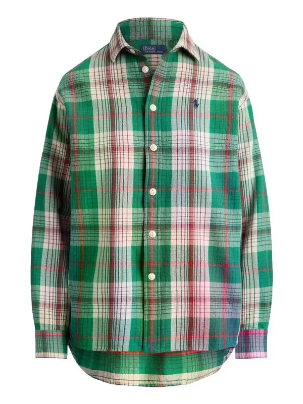 Polo Ralph Lauren Cotton Twill Plaid Shirt - Green