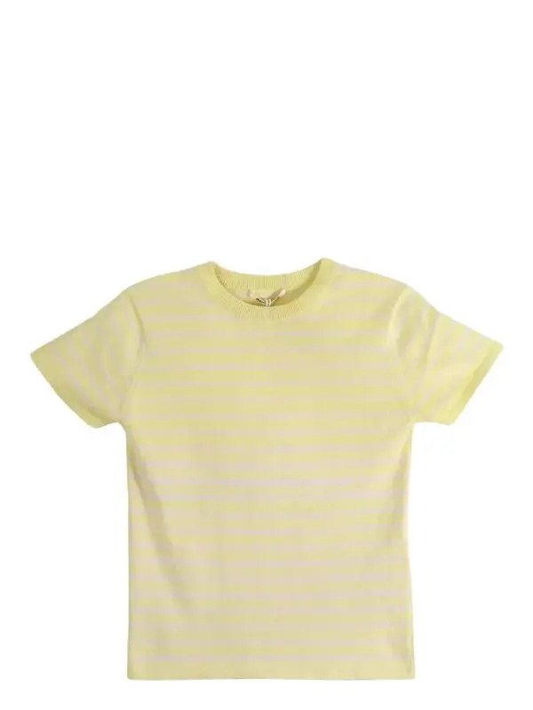 Auralee Striped Cotton T-shirt - Yellow