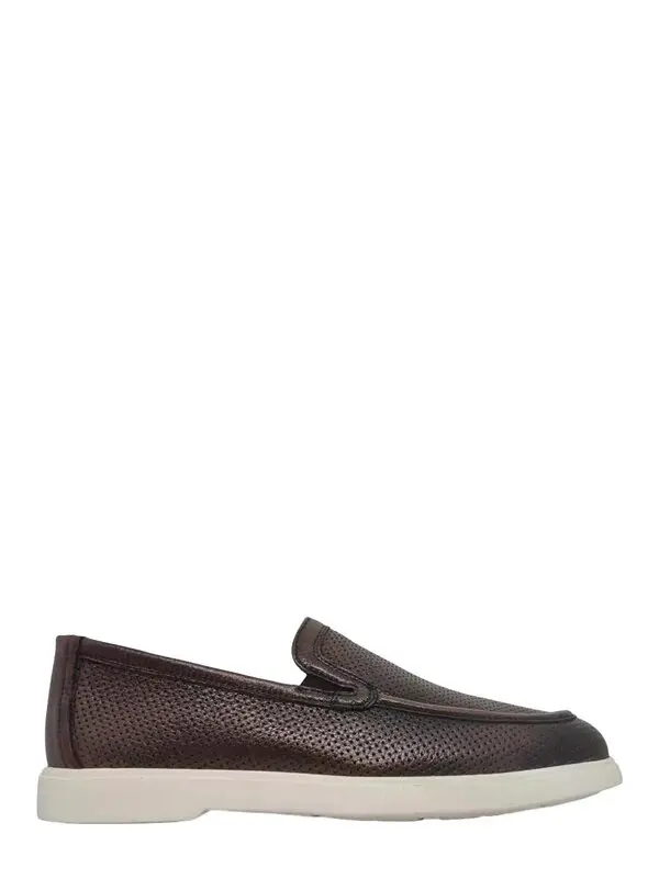 BARRETT Perforated Leather Loafers - Brown