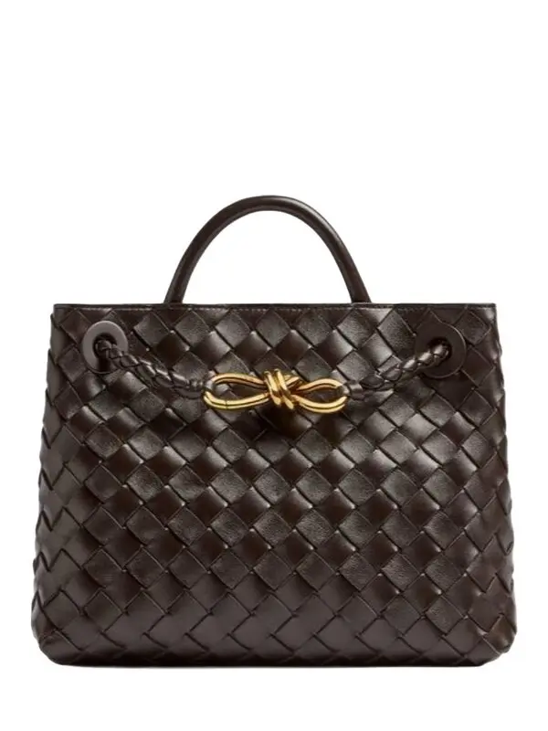 Bottega Veneta Small Andiamo Woven Bag - Black
