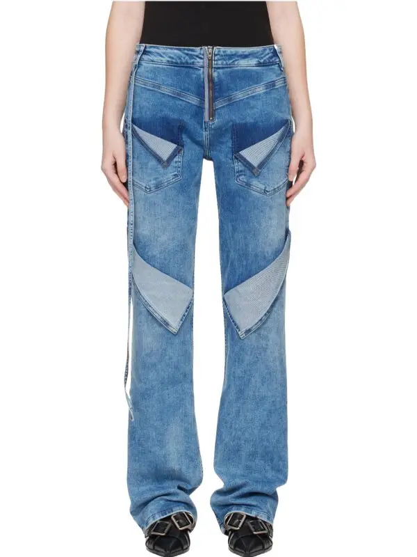 Ottolinger Paneled Jeans - Blue Washed