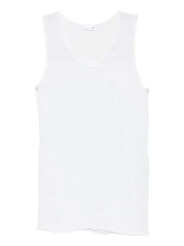 ROBERTO COLLINA Sleeveless Knit Tank Top - White