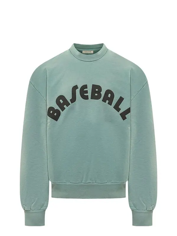 Fear Of God Crewneck Sweatshirt With Letter Print - Green
