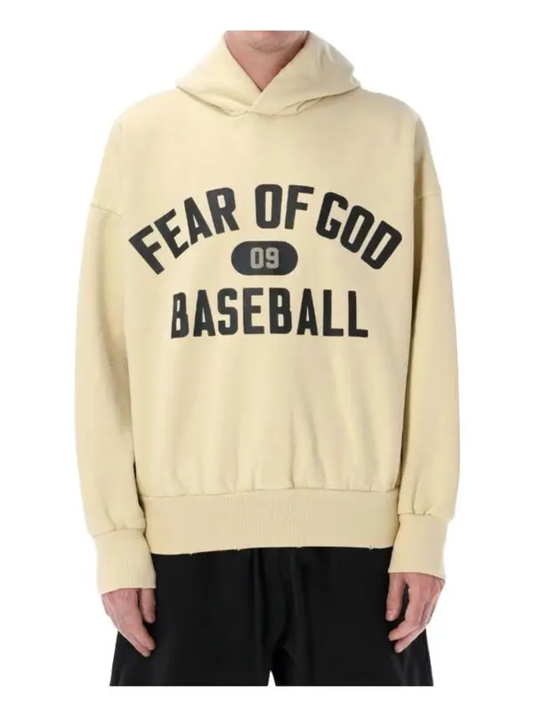 Fear Of God Baseball Logo Hoodie - Nude