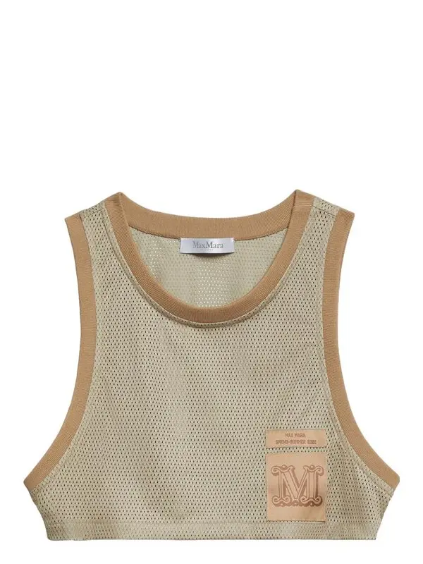 Max Mara Mesh Logo Vest - Brown