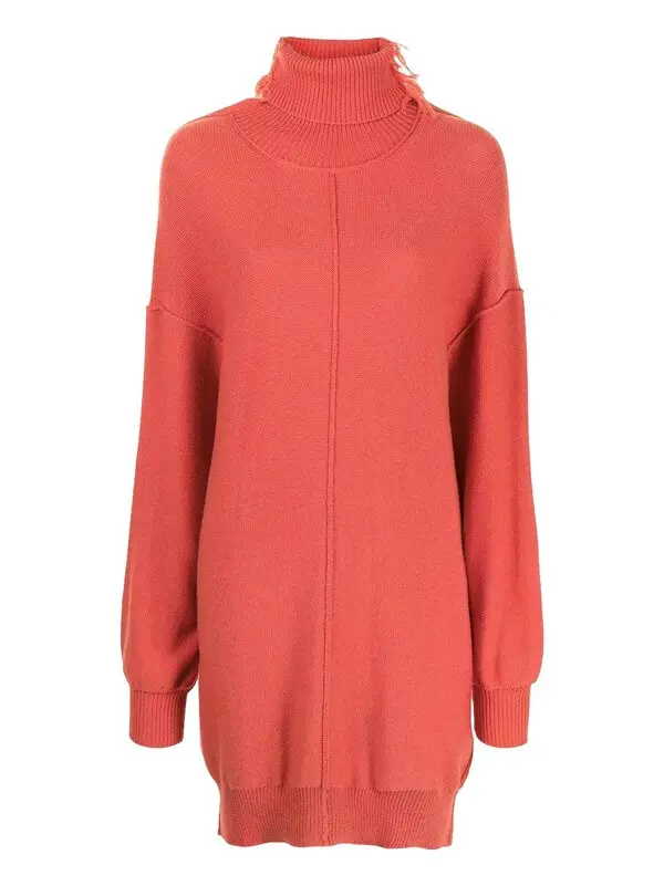 Y’s Oversized Roll-neck Jumper - Orange