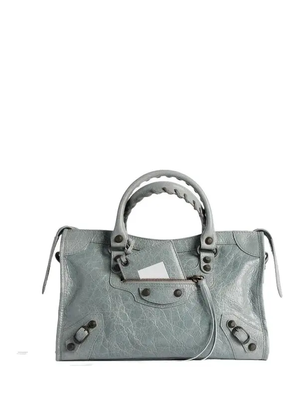 Balenciaga Le City Small Shoulder Bag - Blue Grey