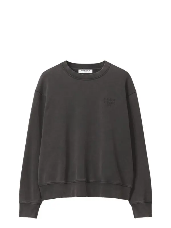 Maison Kitsuné Logo Crewneck Sweatshirt - Black