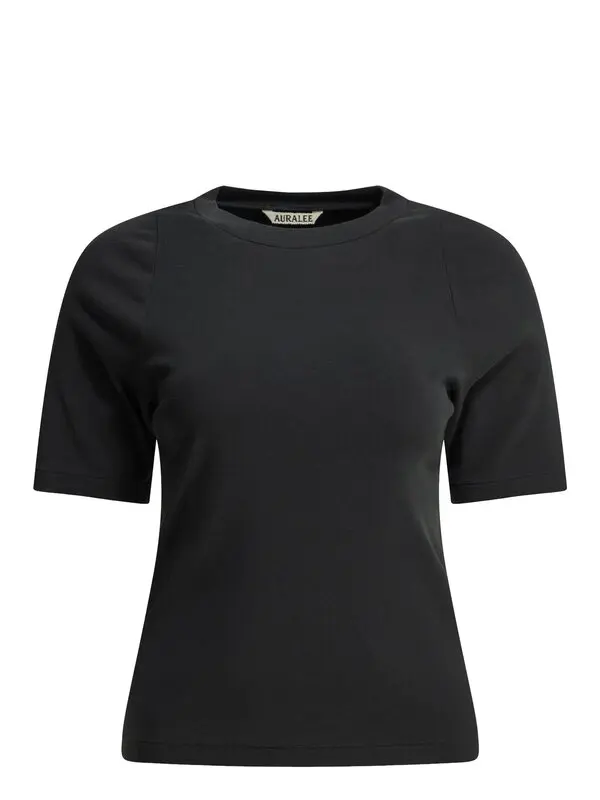 Auralee Short-sleeved Crewneck T-shirt - Black