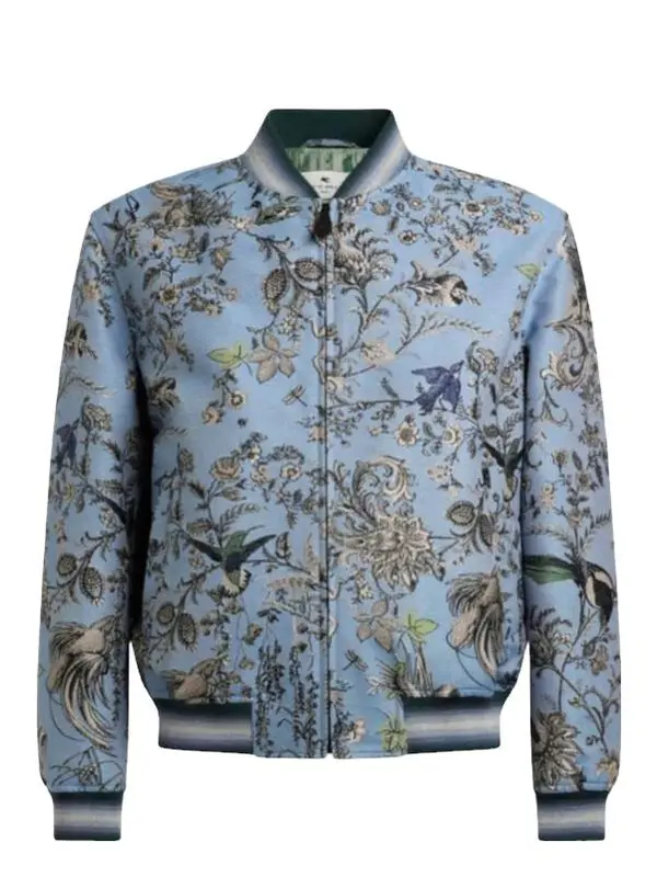 Etro Jacquard Bomber Jacket - Gray
