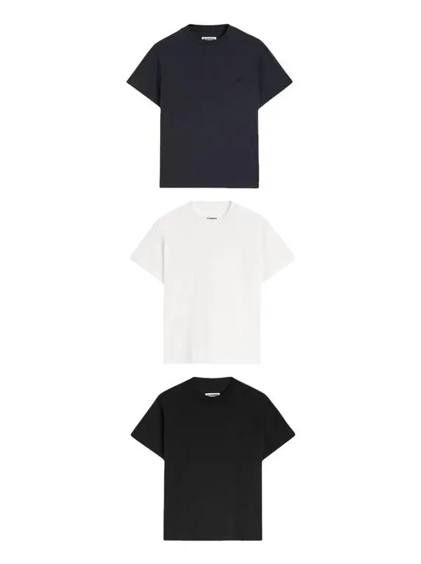 JIL SANDER Logo T-shirt Pack Of 3 - Black/white/blue