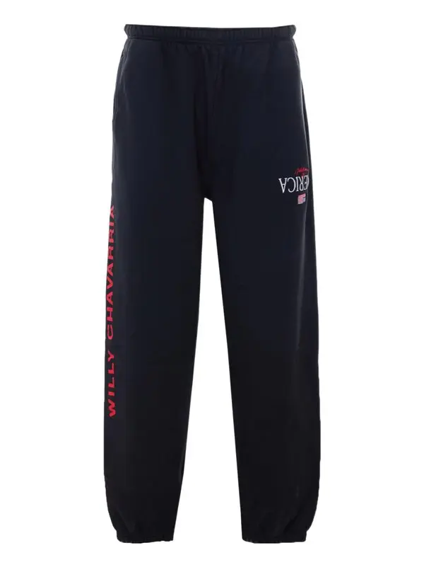 WILLY CHAVARRIA Logo Print Joggers - Black