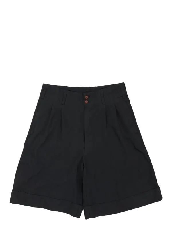 Comme Des Garçons Wide-leg Pleated Shorts - Black