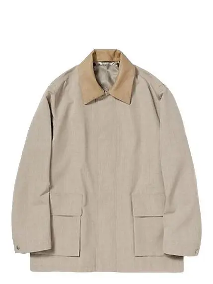 Auralee Long-sleeved Casual Jacket With Classic Collar - Nude