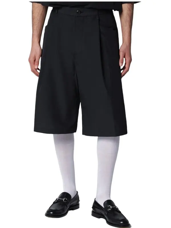 WILLY CHAVARRIA Chilango Pleated Shorts - Black